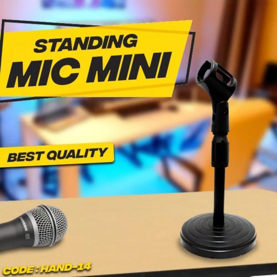Jual Stand Microphone Meja - Stand Mic Holder Mini Adjustable Podium Video | Shopee Indonesia