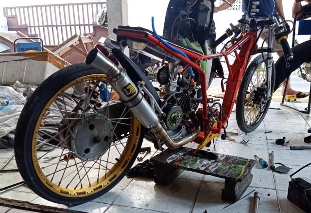 Jual KNALPOT ROB1 RACING MIO 200cc DB 19 EX SAMPING & EX TENGAH ...