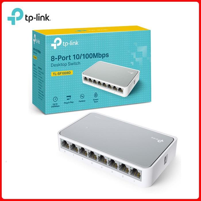 Jual TP-LINK TL-SF1008D 8 Port 10/100Mbps Desktop Switch | Shopee Indonesia