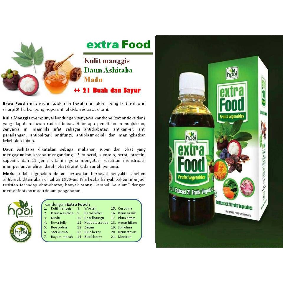Jual PENAMBAH DAYA TAHAN TUBUH DAN NAFSU MAKAN ANAK EXTRA FOOD HNI-HPAI ...