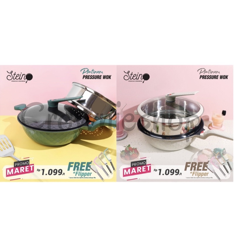 Jual steincookware Wok platinum 32 cm / Presto WOK + Steamer / Preasure Wok by Stein | Shopee ...