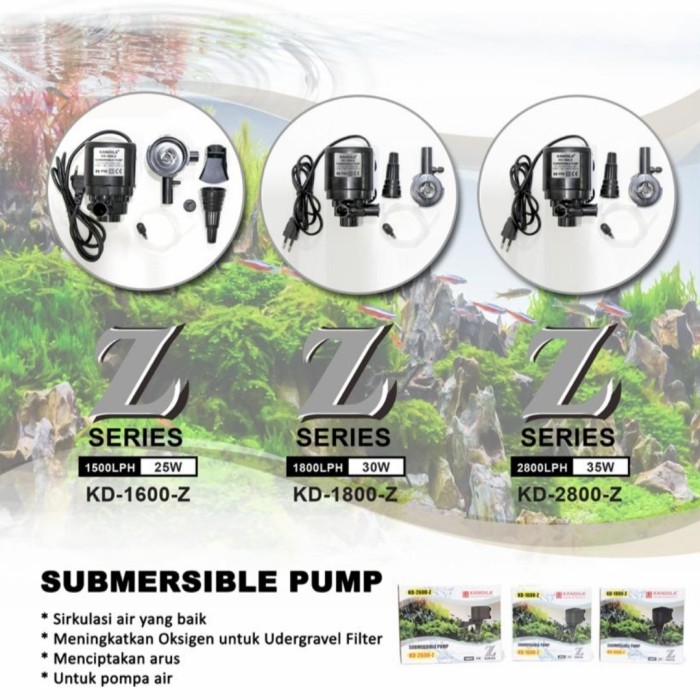 Jual KANDILA Z SERIES POWERHEAD 1500LPH/20W/H1.5M KD 1600 Z KD1600Z | Shopee Indonesia