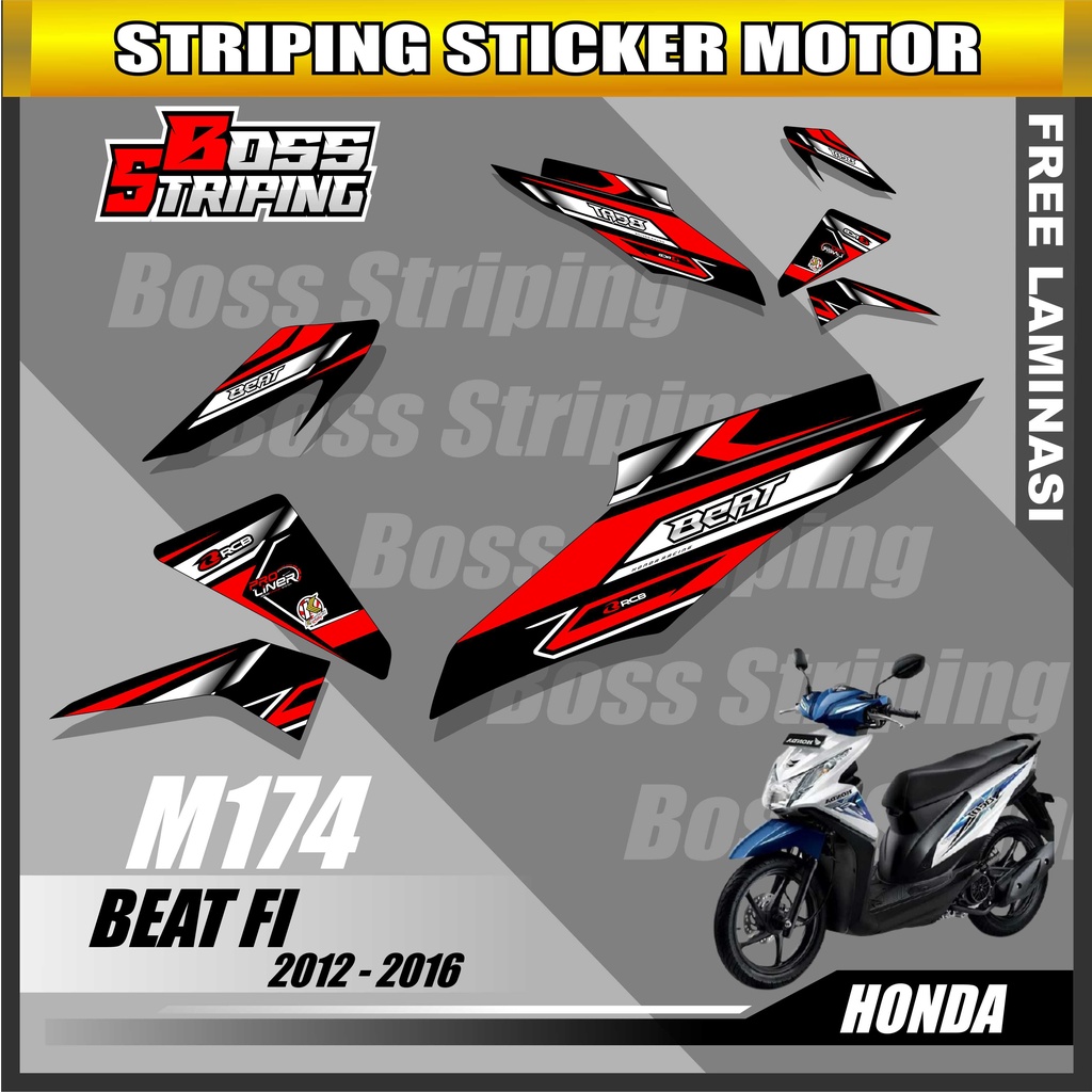 Jual STRIPING BEAT FI 2012 2013 2014 2015 2016 - STIKER STICKER MOTOR ...