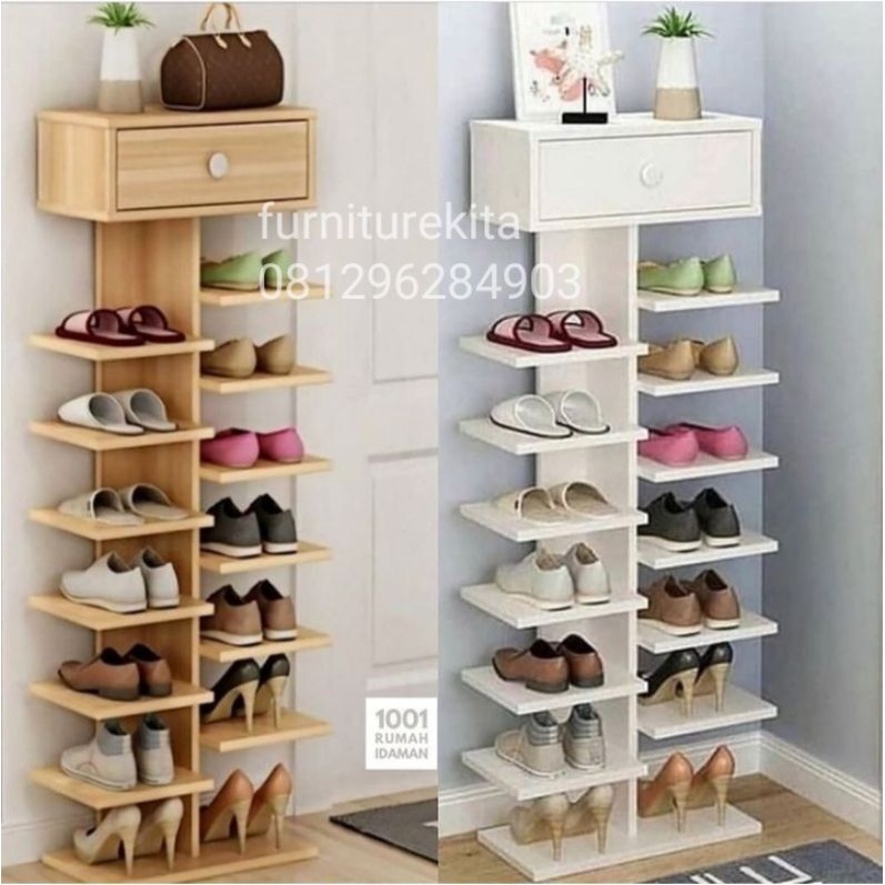 Jual lemari sepatu raksepatu minimalis finishing HPL 70 x 30 x 100 ...