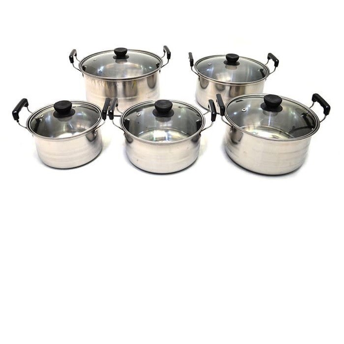 Jual Panci Set Stainless Steel Tutup Kaca 5 In 1 | Shopee Indonesia