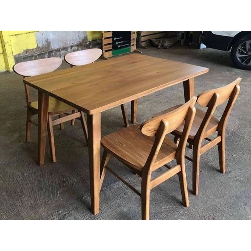 Jual SET MEJA KURSI MAKAN KAFE ROPAN KAYU JATI JEPARA | Shopee Indonesia