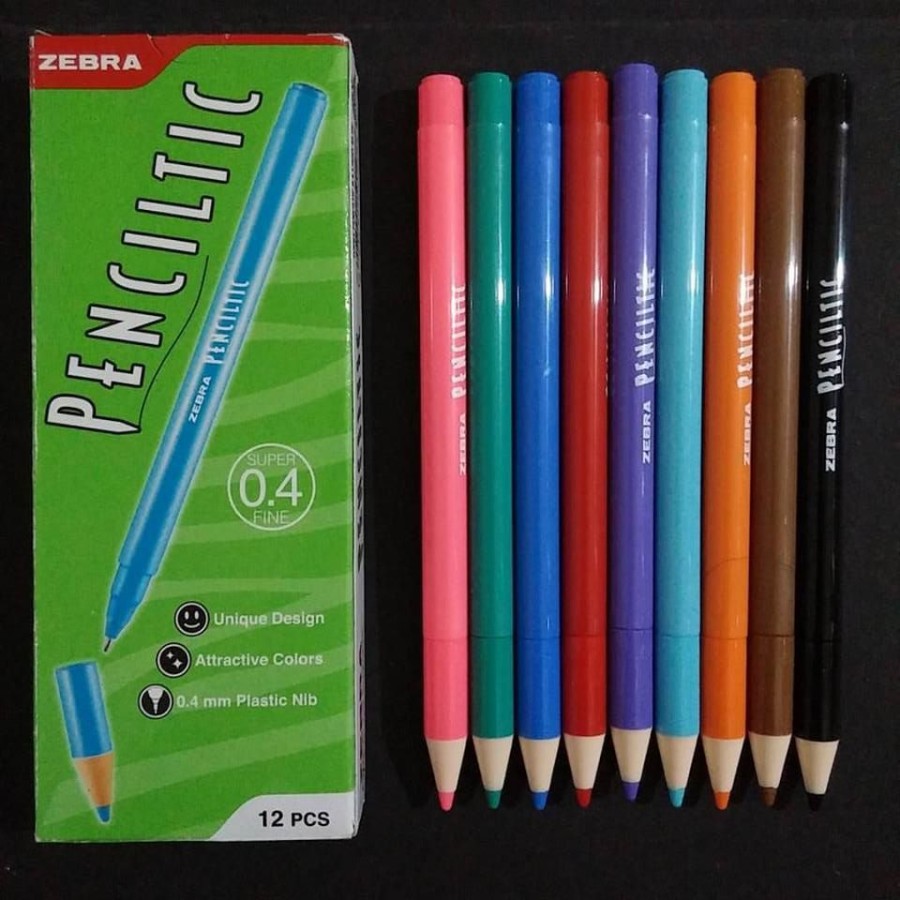 Jual PULPEN BOLPEN PENCILTIC WARNA ZEBRA 0.4MM | Shopee Indonesia