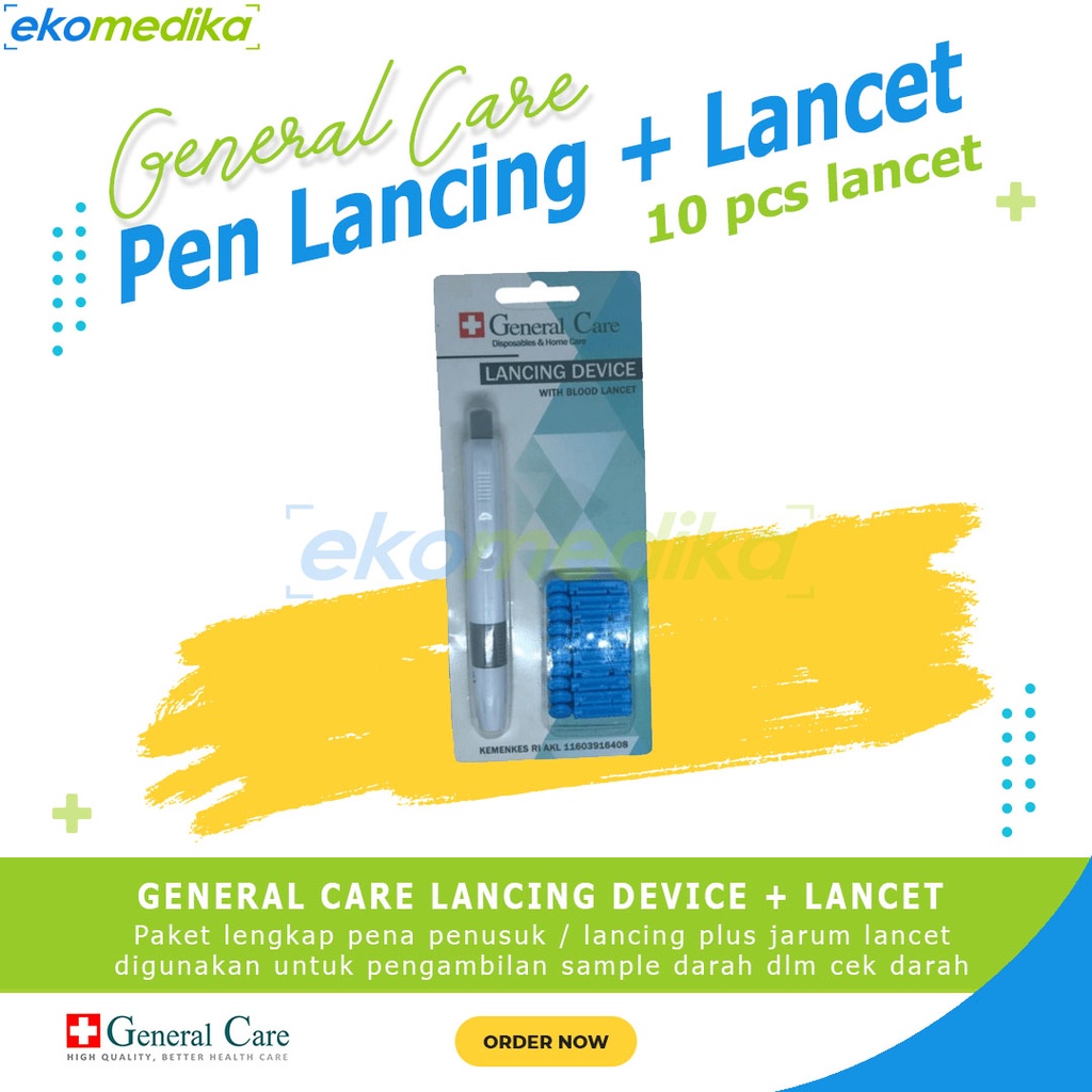Jual Lancing Pena Bekam EXTRA Lancet 10's - Pen Lancing Device - Pena ...