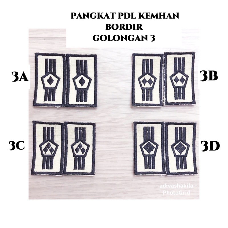 Jual PANGKAT BORDIR PDL KEMHAN GOLONGAN 1 2 3 4 | Shopee Indonesia
