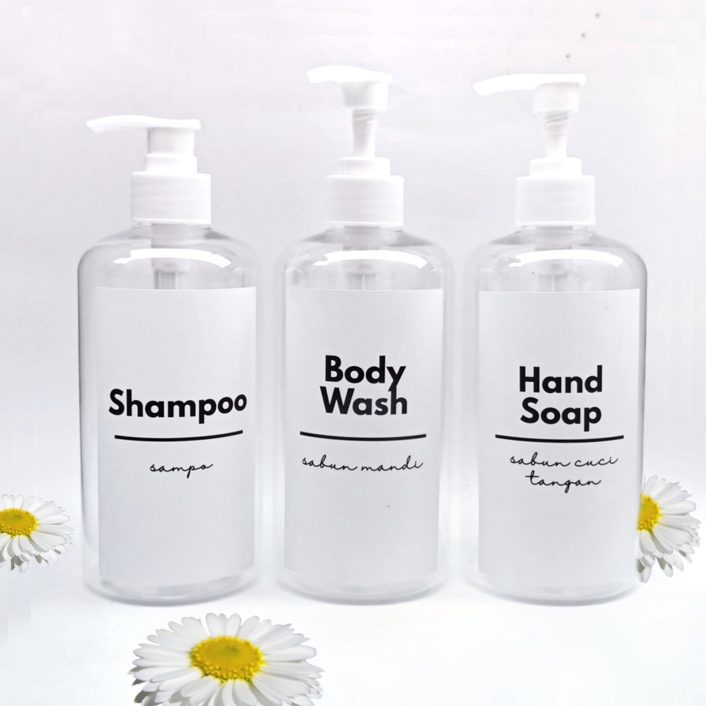 Jual Botol Sabun Cair Clear Aesthetic Pump 500ml | Shopee Indonesia