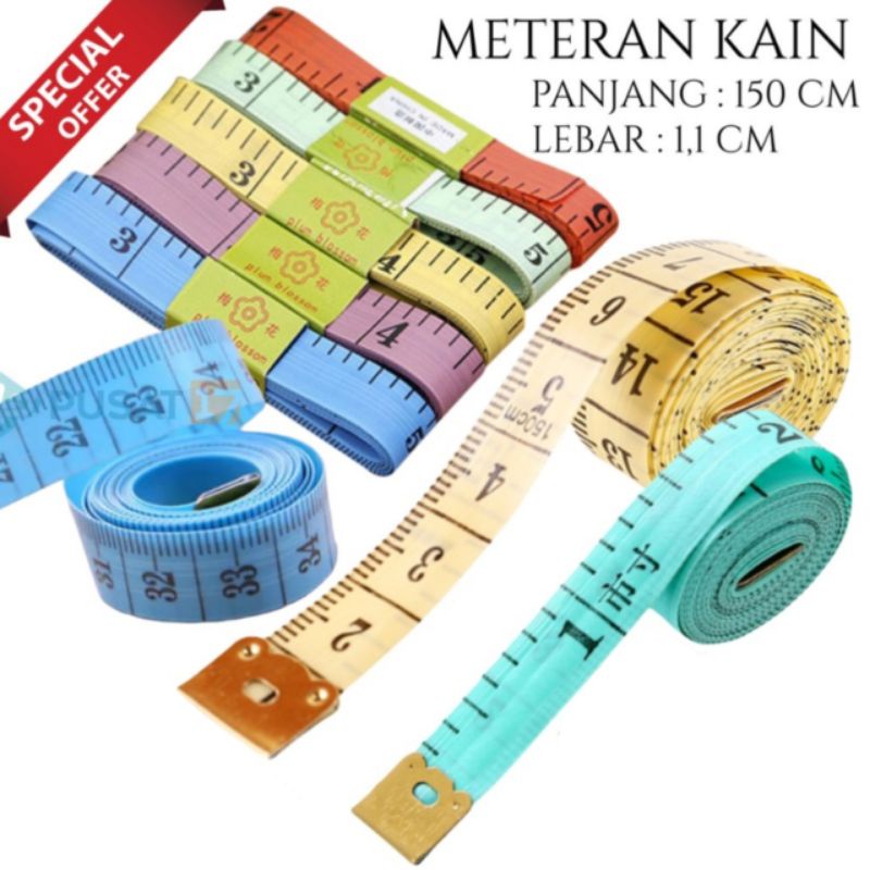 Jual Meteran Lembaran Bahan tebal Dan Lentur Mudah Dilipat 1.5 Meter ...