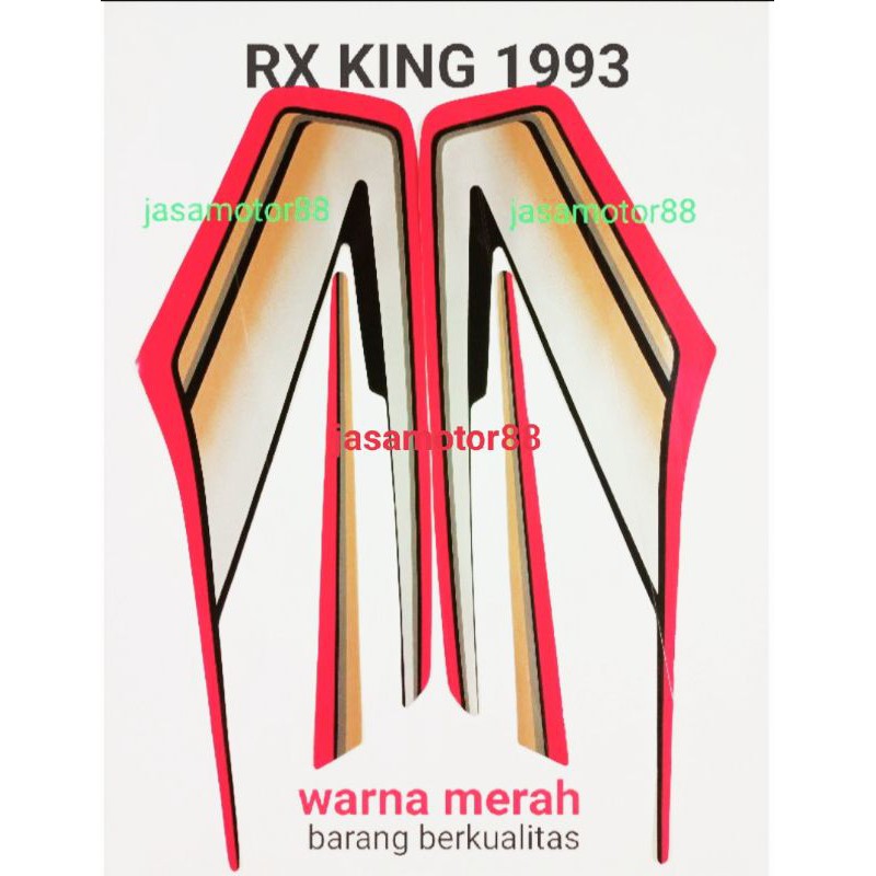 Jual Striping Stiker Lis Body Yamaha Rx King 1993 Warna Merah Best