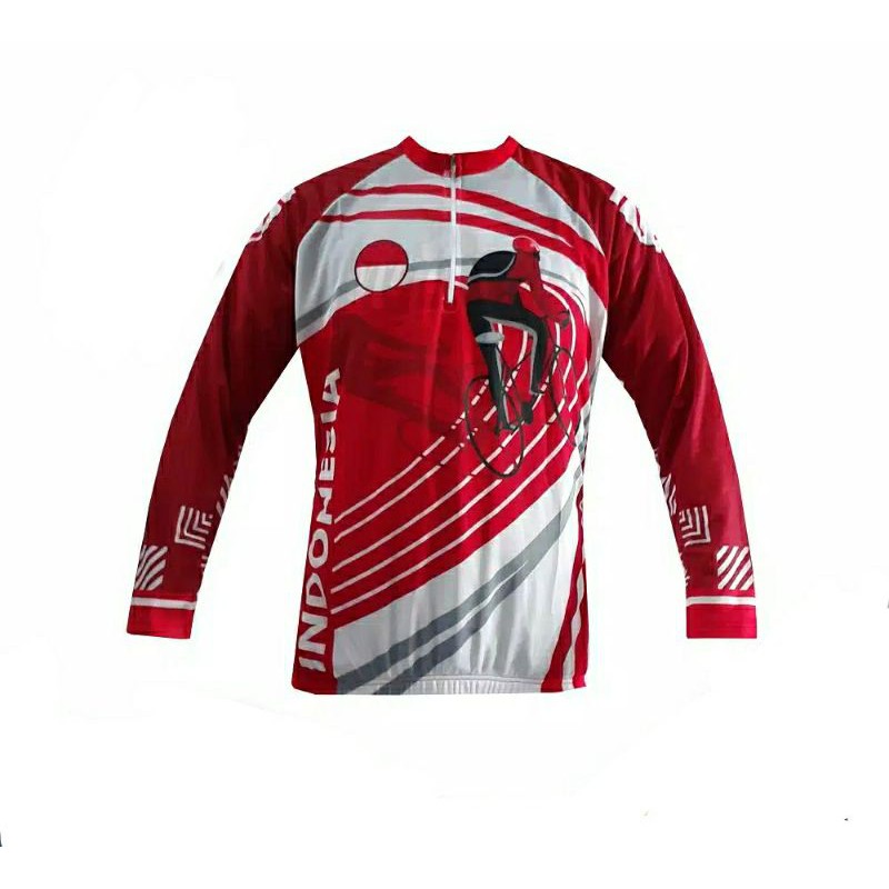Jual Jersey Sepeda Baju Kaos Lengan Panjang Roadbike XC JB071 INDONESIA ...