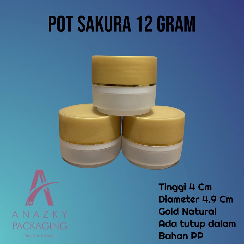 Jual Pot Cream Sakura 12,5gr GOLD Natural LIST GOLD (Kemasan isi 25 Pcs ...