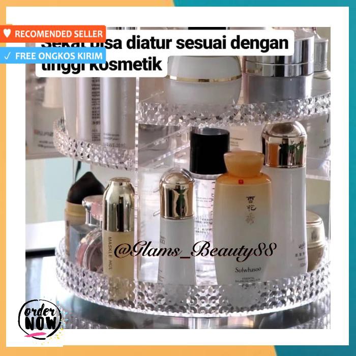 Jual RAK ORGANIZER ACRYLIC ROTATING 360 DEGREE DIAMOND PATTERN & BIG ...