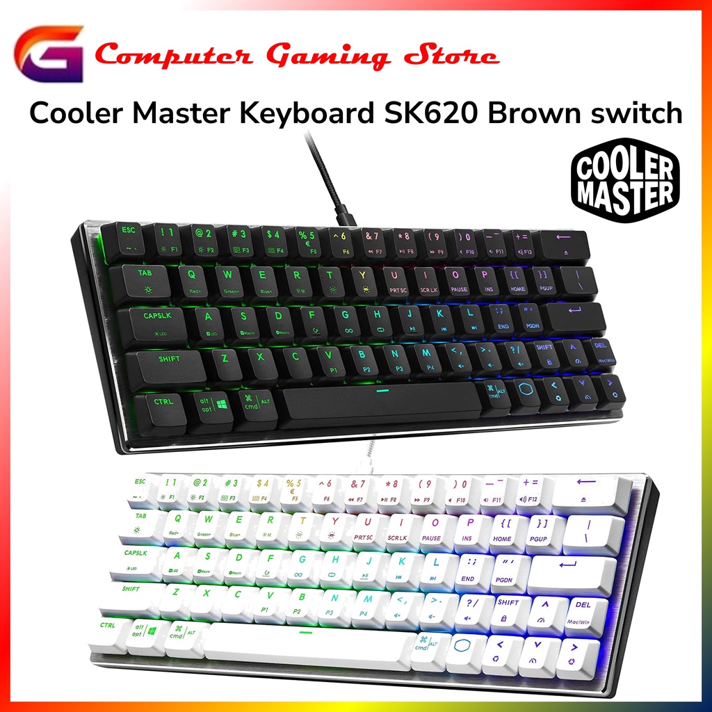 Jual Cooler Master SK620 brown switch mechanical gaming keyboard ...