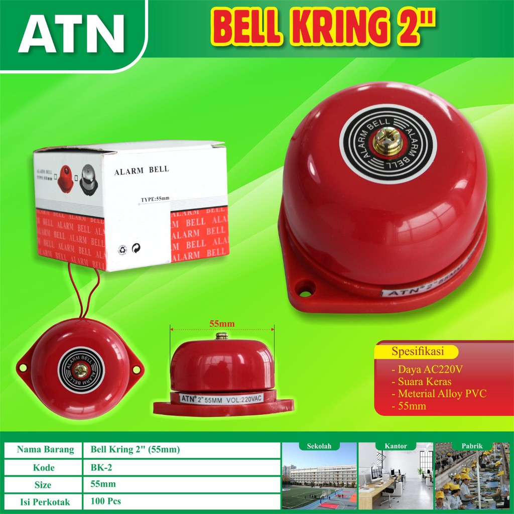 Jual COD-BELL KRING 6" (150mm) 4" (100mm) 3" (75mm) 2" (50mm) MEREK ATN ...