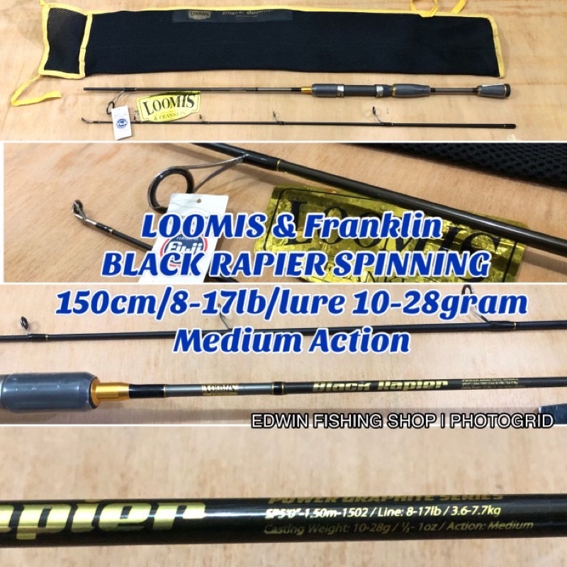 Jual JORAN LOOMIS & FRANKLIN BLACK RAPIER SPINNING ROD | Shopee Indonesia