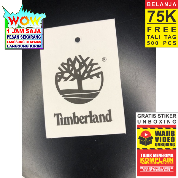 Jual TIMBERLAND LABEL TAG HANGTAG SUPER PREMIUM CO 1X DI KIRIM 600PCS ...