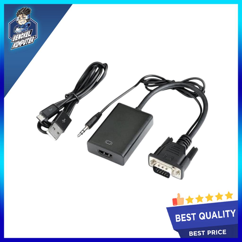 Jual CONVERTER VGA TO HDMI + AUDIO | Shopee Indonesia
