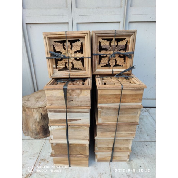 Jual Loster Kayu Jati Ornamen Kayu Ornamen Ukir Roster Ukir Angin Angin ...