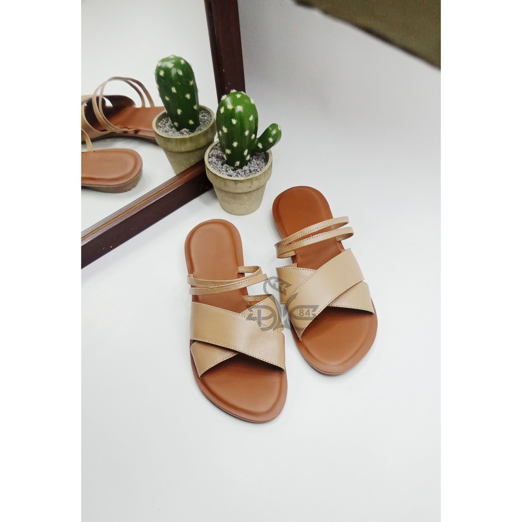 Jual Sandal Wanita Anjani 1 / Sandal Kulit Terbaru DT025 | Shopee Indonesia