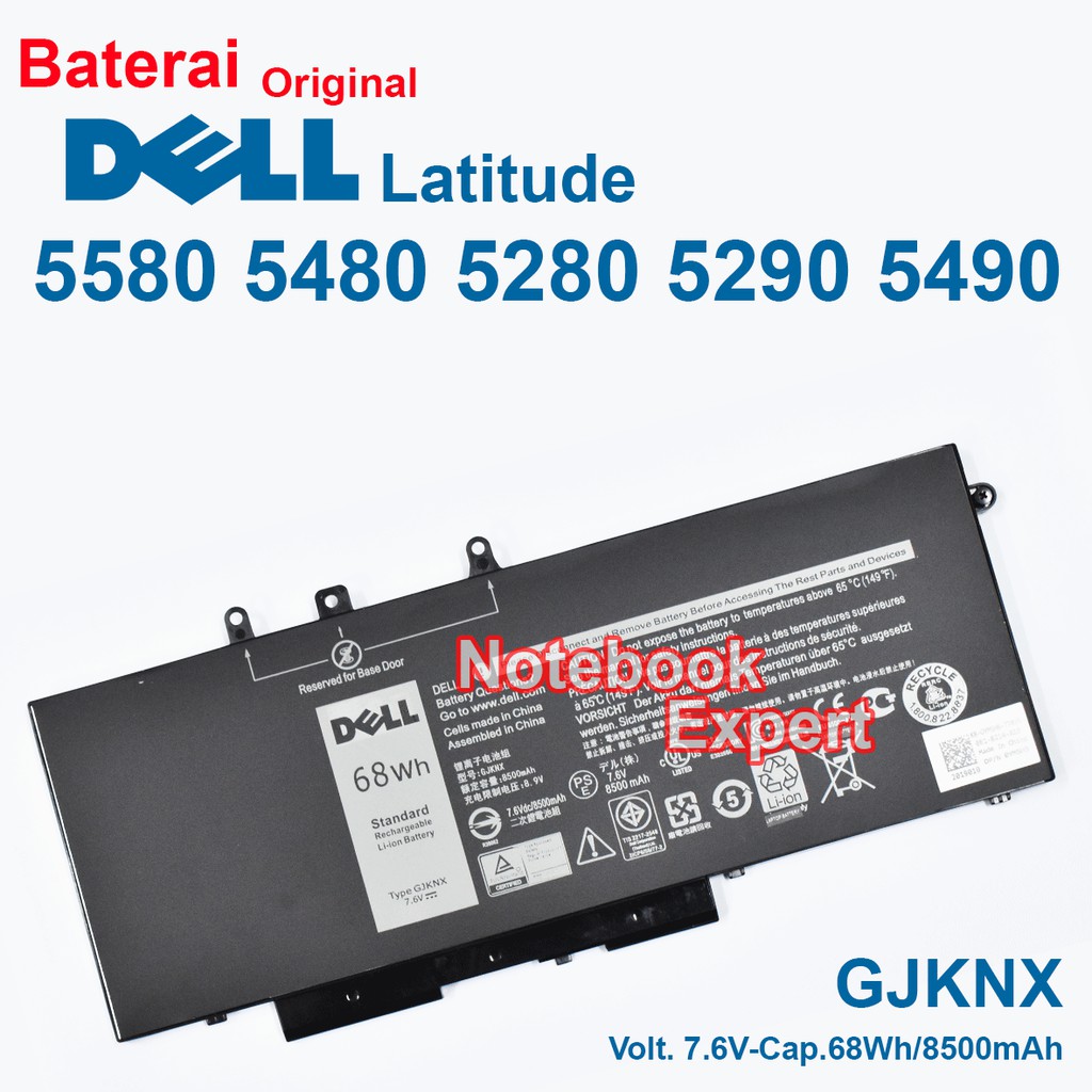 Jual Baterai Baterry Laptop Dell Latitude 5480 5580 5280 4 Cell GJKNX ...