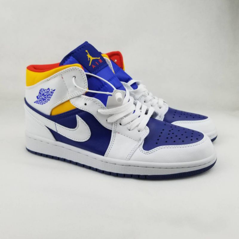 Jual Sepatu Olahraga Basket Nike Air Jordan 1 MID ROYAL YELLOW | Shopee ...