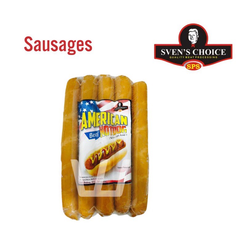 Jual Sven's Choice Sosis Babi American Pork Hotdog 400G Hot Dog 4 ...