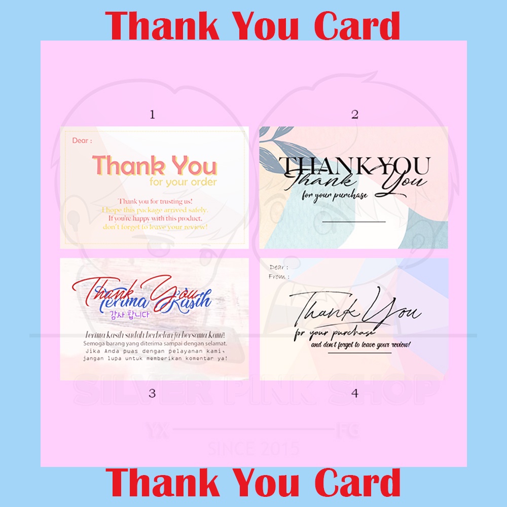 Jual Thank You Card | Shopee Indonesia