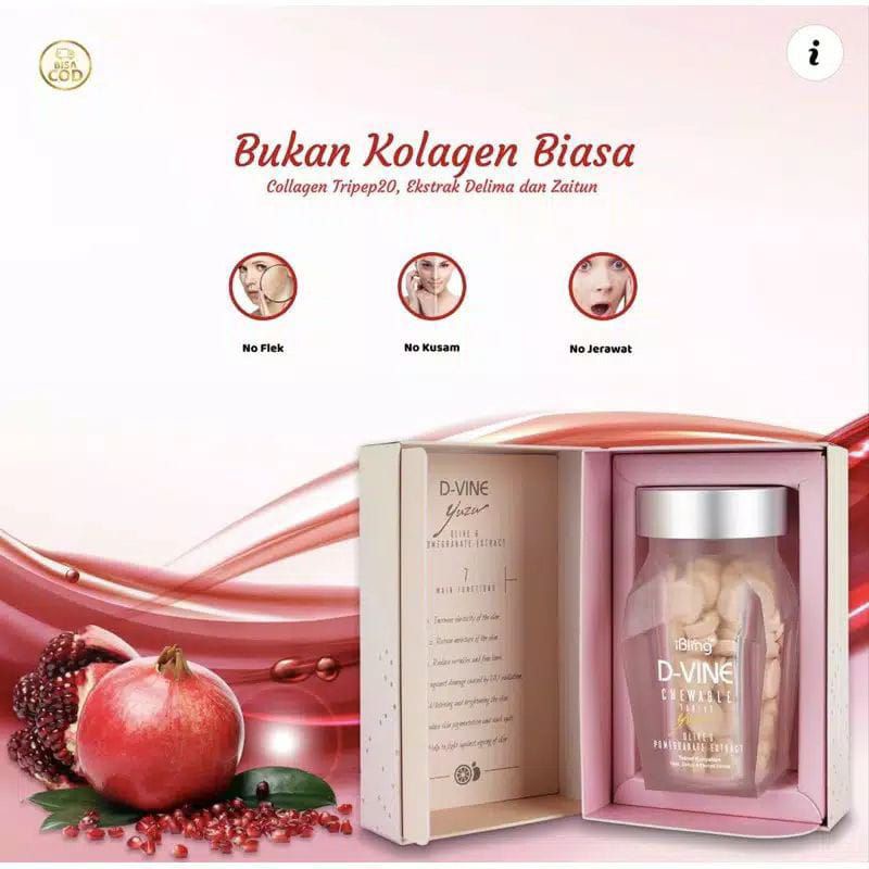 Jual DVine Collagen Candy isi 40 tablet D Vine Collagen ORI 100% ...