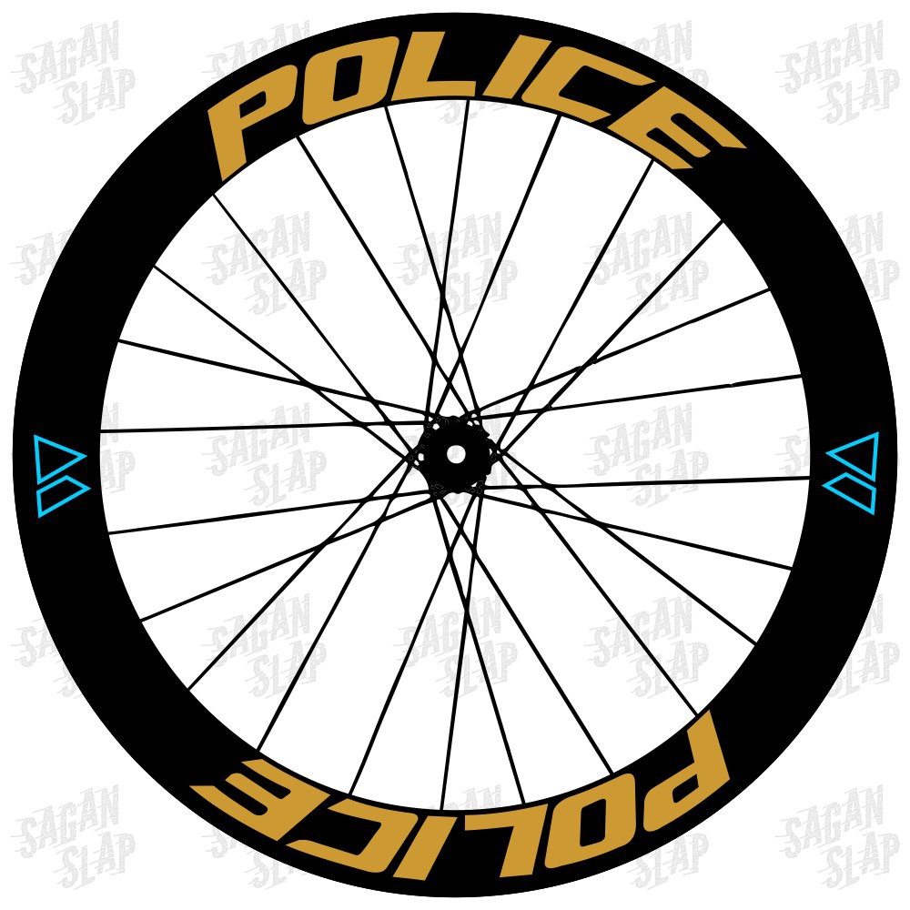 Jual Stiker Sticker Decal Rims Velg Sepeda POLICE 700c lebar 5 cm ...