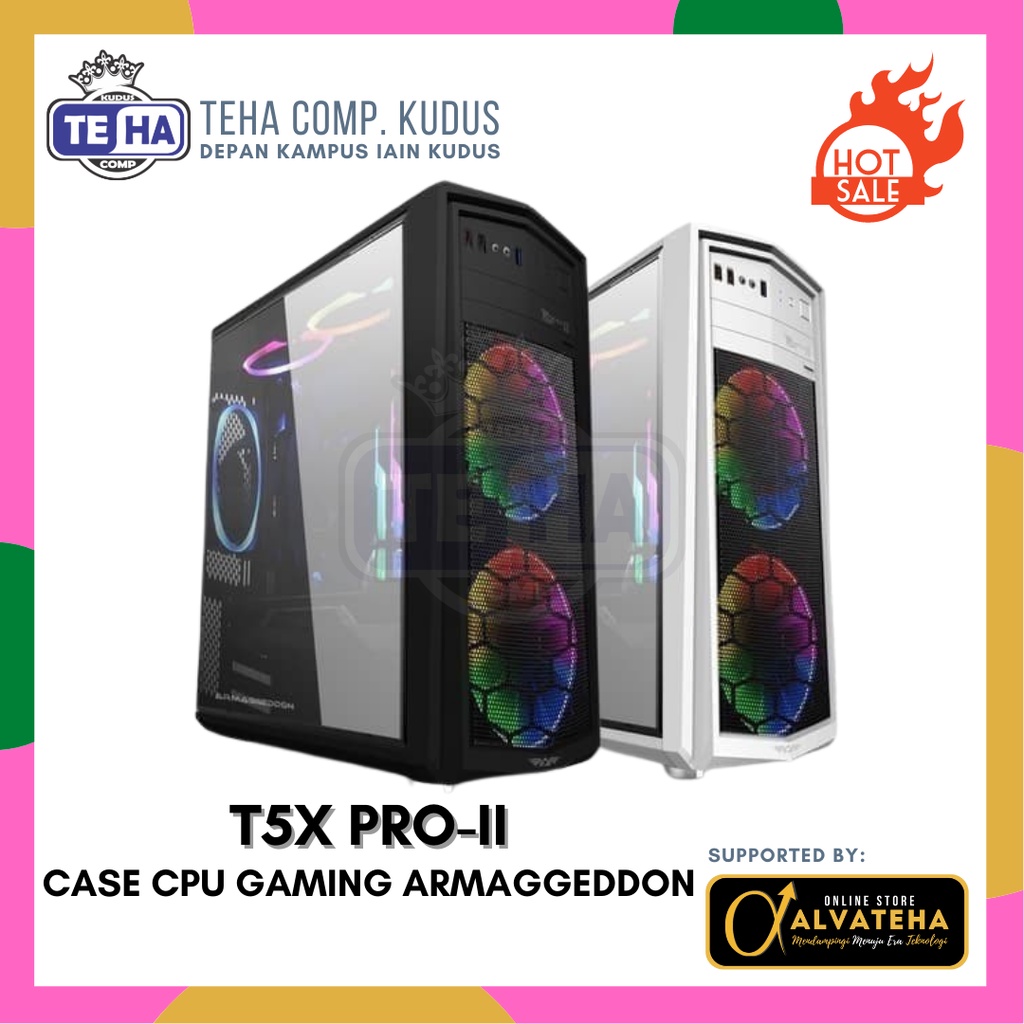 Jual Casing PC Gaming Tanpa Power Supply Armageddon T5X Pro II CPU ...