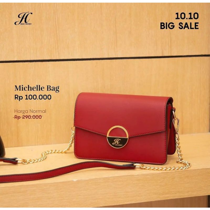 Jual Michelle bag red ( last stok ) | Shopee Indonesia