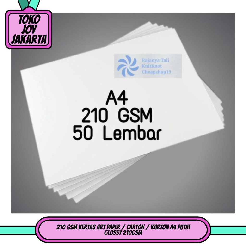 Jual 210 GSM Kertas Art Paper / Carton / Karton A4 Putih Glossy 210GSM ...