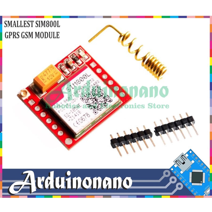 Jual SMALLEST SIM800L GPRS GSM MODULE SIM 800L 800 with antenna ...