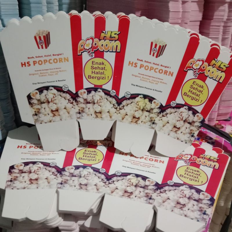 Jual UK 14X8 ||1 PCS KERTAS POPCORN/KOTAK POPCORN/DUS POPCORN/TEMPAT ...