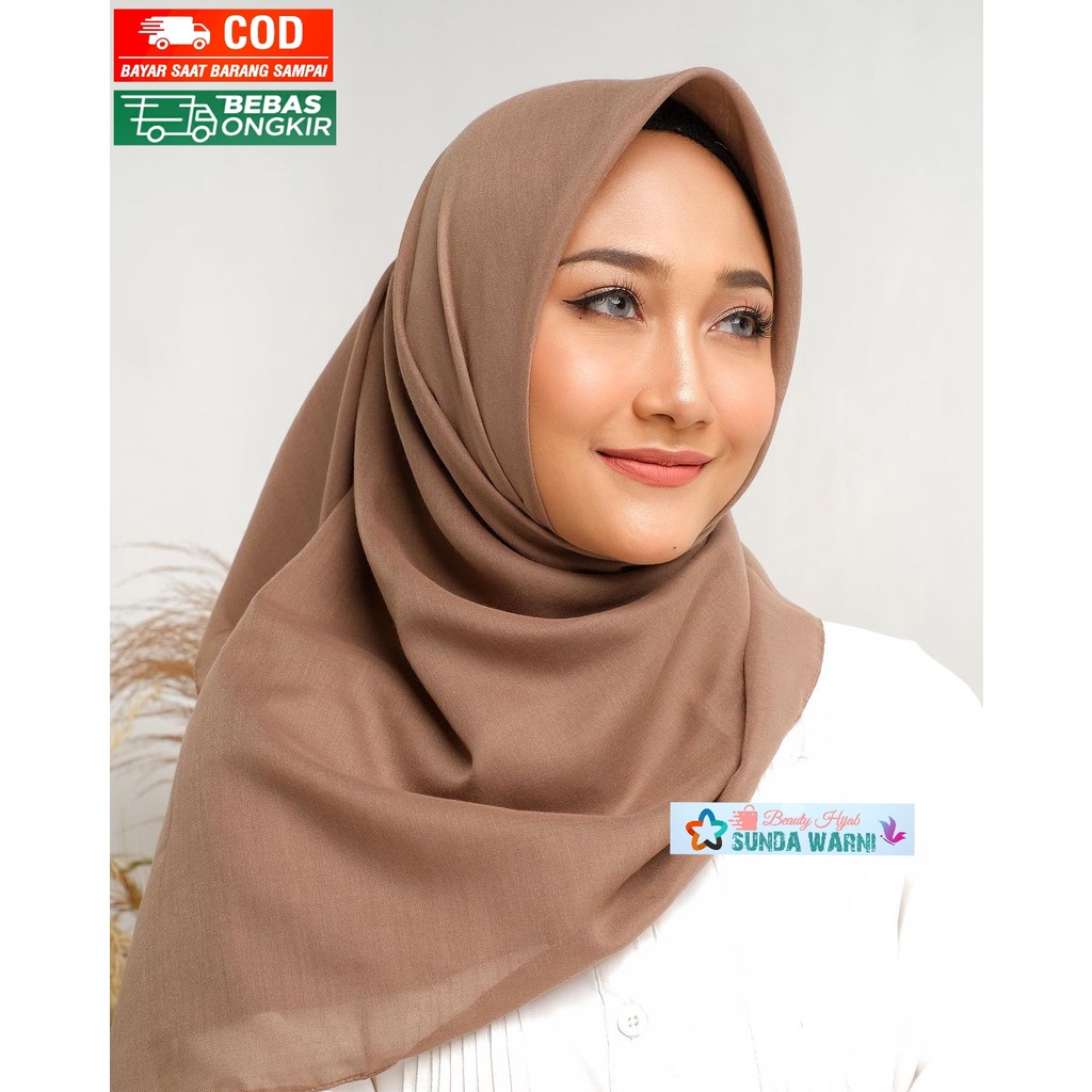 Jual Jilbab Segi Empat Paris Premium Hijab Square Anti Letoy Cotton Voal - Kerudung Segi Empat ...