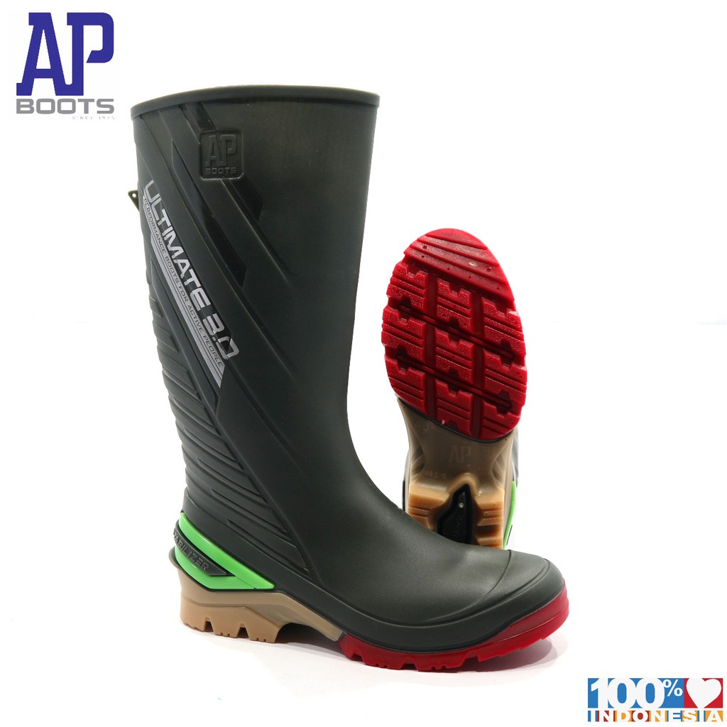 Jual AP 2015 ULTIMATE GREEN 39-43 - SEPATU BOOT SAFETY KARET - AP BOOTS ...