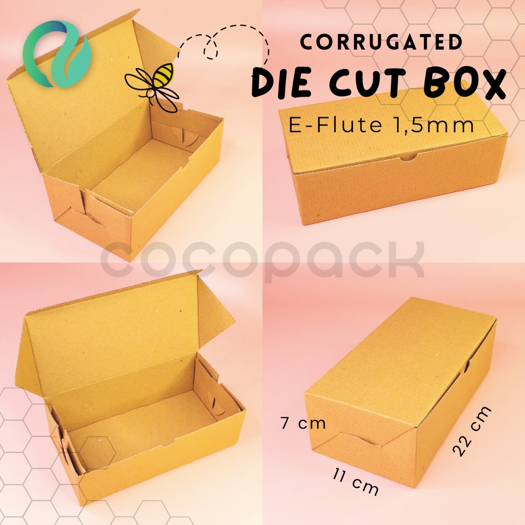 Jual Paper Box Corrugated Die Cut Gift Hampers Serbaguna 22x11x7cm (10 ...