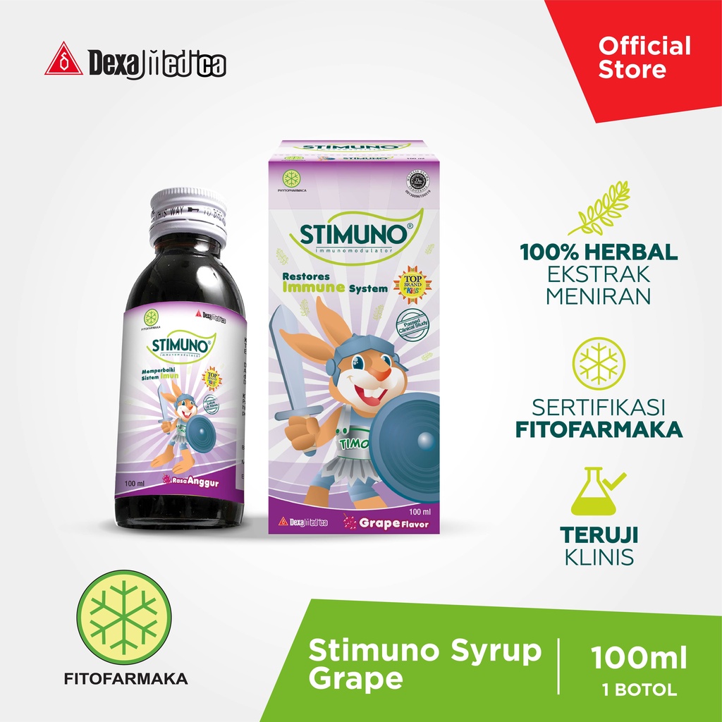 Jual Stimuno Sirup Anggur 100ml Herbal untuk Imun Tubuh | Shopee Indonesia