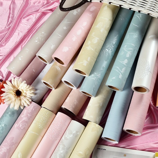 Jual PALING MURAH !! WALLPAPER POLOS EMBOSS PREMIUM KOREAN STYLE 45 cm x 10 M Motif Garis dan ...