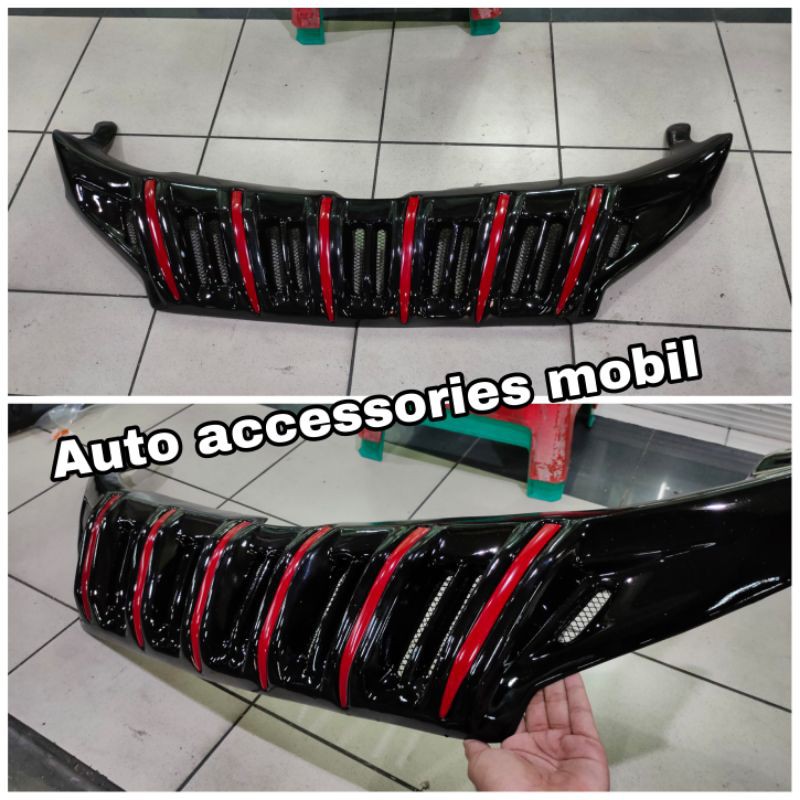 Jual Grill apollo xpander glossy list merah | Shopee Indonesia