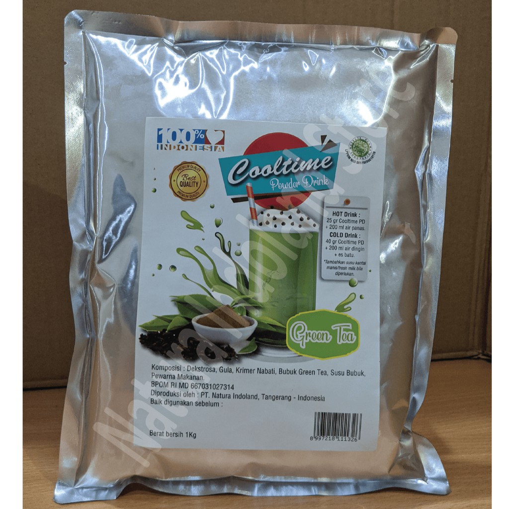 Jual COOLTIME Powder Drink 1 Kg : Rasa GREEN TEA | Shopee Indonesia