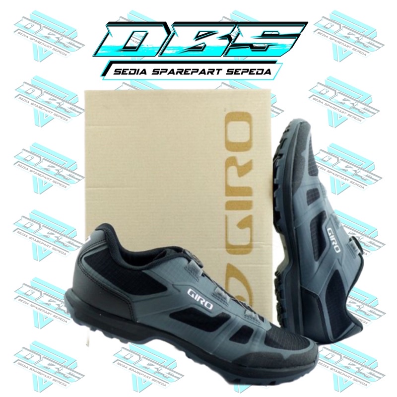 Jual SEPATU CLEAT MTB GIRO GAUGE BOA BLACK GREY XC ALL MOUNTAIN ENDURO ...