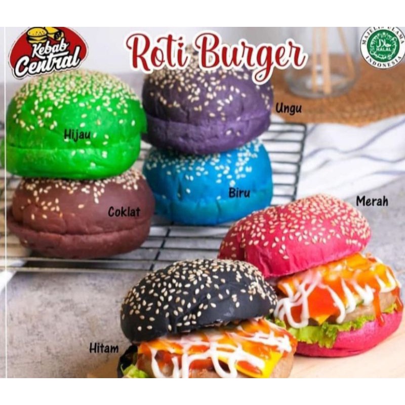 Jual Roti Burger Central Warna Warni | Shopee Indonesia