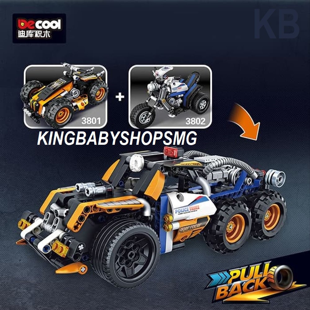 Jual Set 2 in 1 DECOOL 3801+3802 (Pullback) / Mainan Anak Cowok | Shopee Indonesia