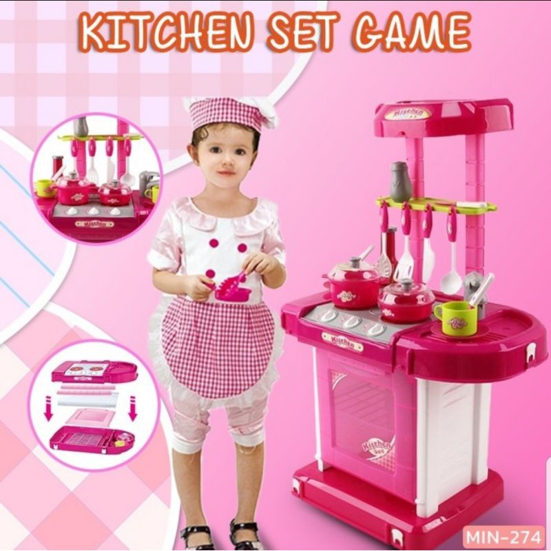 Jual Masak Masakan Anak Mainan Anak Edukasi Mainan Kitchen set Koper ...