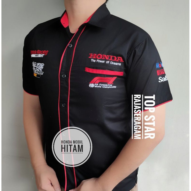 Jual Baju Otomotif HONDA MOBIL Seragam Komunitas Moto GP Kemeja Bordir ...