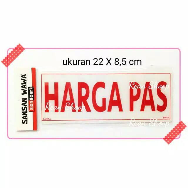 Jual sign board sign label acrylic akrilik papan petunjuk HARGA PAS ...
